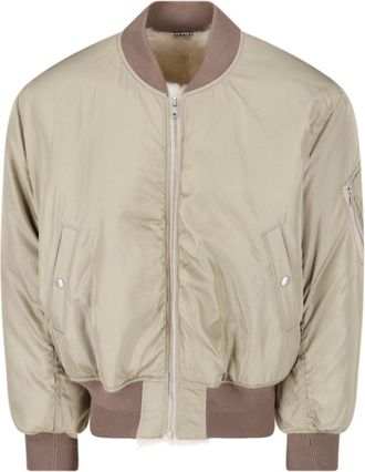 Auralee Seiden-Twill-Bomberjacke