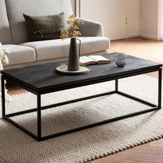 M&S Collection M&s - Table basse 120x60x40 cm en manguier massif et fer noir