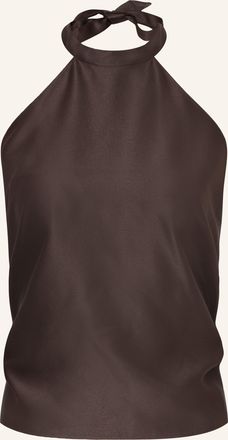Juvia Neckholder-Top Sissy Aus Satin braun