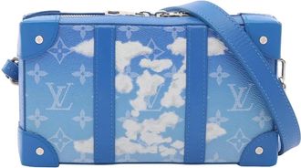 Louis Vuitton 2020 Monogram Clouds Soft Trunk Wallet on Chain crossbody bag - Blau