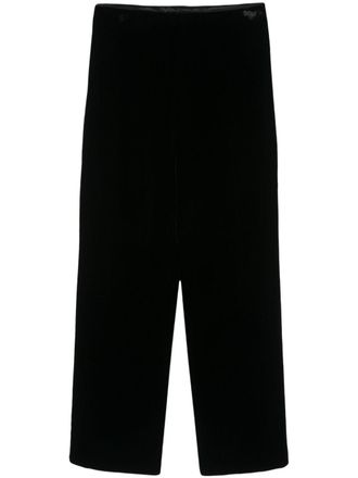 Giorgio Armani pantalon droit en velours (années 1990) - Noir