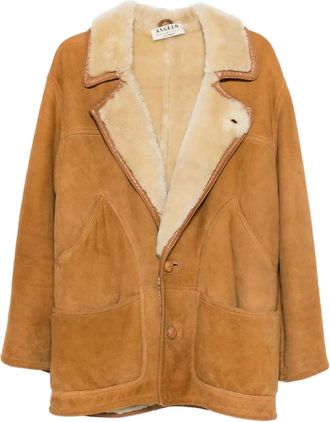 A.N.G.E.L.O. Vintage Cult manteau en daim (années 1980) - Marron