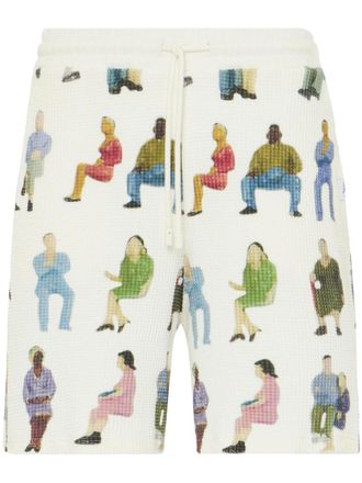 J.W.Anderson short en maille gaufrée - Blanc