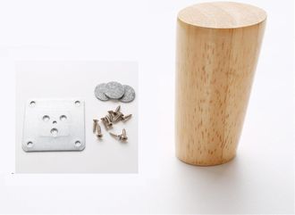 Generic 4er-Set M&ouml;belbeine aus Holz, 6-70 cm (2,36-27,56 Zoll), Sofaf&uuml;&szlig;e, Bettbeine aus massivem Gummibaumholz(8cm-Angled Legs)