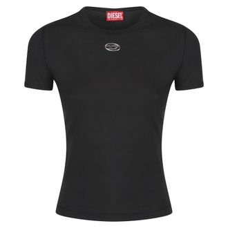 Diesel T-Uncutieslong-Od T-Shirt - - Tops - Damen - Schwarzk - XS