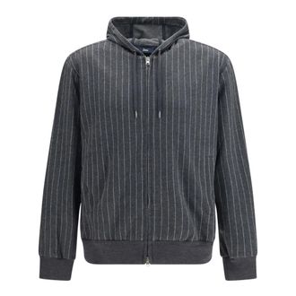 Herno Kapuzenpullover mit Rei&szlig;verschluss - - Sweatshirts & Hoodies - Herren - Grau - M