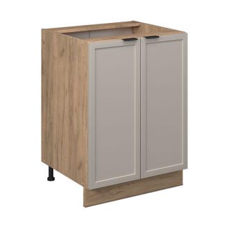 Vicco Meuble bas de cuisine Fame-Line, GrisBeige, 60 cm sans plan de travail, Vicco