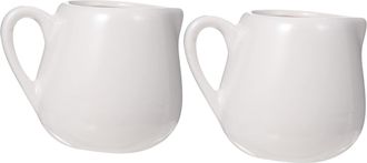 BESTOYARD Kleiner Keramik Milchkännchen 100ml für Soßen Gewürze Kreativer Saucenkrug mit Griff für Zuhause Gastronomie Stabiler Stand 2 Stück