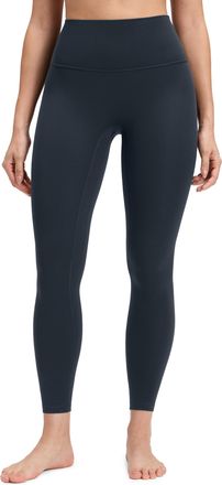CRZ YOGA Damen Butterluxe Keine Vordernaht Yoga Leggings Hohe Taille Lounge Hosen Pilates Workout Athletic Sportleggings - 64cm Echte Marine 38