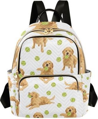 Mnsruu Mini sac à dos pour femme Golden Retriever balle de tennis petit sac à dos tendance pour femme sac à dos décontracté sac à dos sac à dos sac à dos, Mu