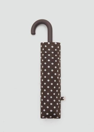 Mango Parapluie imprim&eacute; mini pois marron - Femme - Taille unique - MANGO