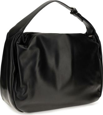 Brunello Cucinelli Womens Shoulder Bag Boule Nappa Leather Black Calf
