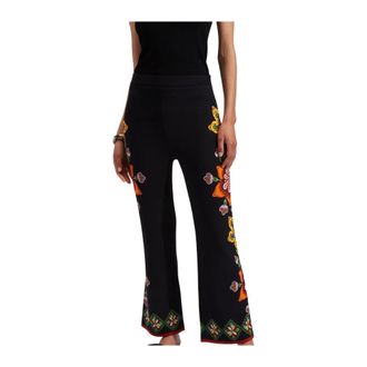 La DoubleJ Stretch Hose Placed - - Trousers - Damen - Schwarzk - M