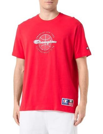 Champion Legacy Modern Basket - S/S Crewneck T-Shirt, Rouge, Medium Hommes