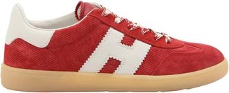 Hogan Low-Top Sneaker - Red Suede Sneakers With Textured Upper - Gr. 36,5 (EU) - in Rot - f&uuml;r Damen