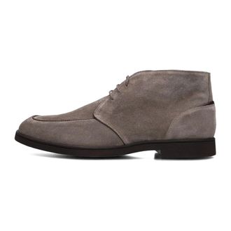 Greve Taupe Wildleder Schn&uuml;rschuhe f&uuml;r Herren - - Shoes - Herren - Grau - 40 1/2 EU