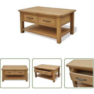 vidaXL vidaXL Massivholz Couchtisch - Couchtisch 88x53x45 cm Massivholz Eiche
