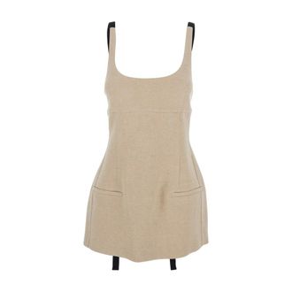 Tela Femme, Tops, Beige, Taille: 38 FR Haut &Eacute;vas&eacute; en M&eacute;lange de Lin