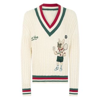 Philipp Plein Herren, Strickwaren, Beige, MGr&ouml;&szlig;e