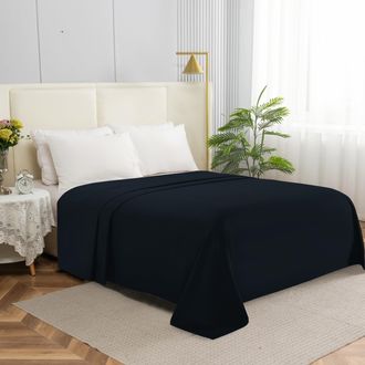 Elegant Comfort Hochwertiges Bettlaken in Hotelqualit&auml;t, luxuri&ouml;s, weich, Fadenzahl 1500, &auml;gyptische Qualit&auml;t, Knitter-, Flecken- und lichtbest&auml;ndig, Kingsize-Bett, s