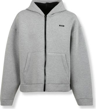 Msgm Msgm, Homme, Sweatshirts et sweats &agrave; capuche, Gris, Taille: L Sweat &agrave; capuche zipp&eacute;