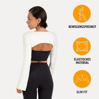 Smilodox Longsleeve Neola Damen, Bolero Longsleeve, Slim Fit, Performance, Fitness Bolero-Schnitt, Stretch, Performance-Material, Slim Fit, Layering