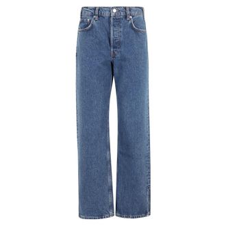Anine Bing Blaue Jeans mit Waschung und Knopfverschluss - - Jeans - Damen - Blau - W28