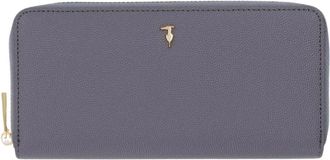 Trussardi Portefeuille Cameo &agrave; plaque logo et effet grain&eacute; - Femme - Accessoires - Gris - Taille: ONE Size