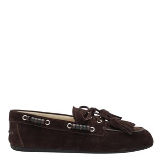 Miu Miu Wildleder Deck-Mokassin - - Shoes - Damen - Braun - 37 EU