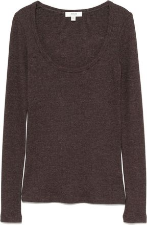 A Gold E Corey T-Shirt mit U-Ausschnitt - Braun