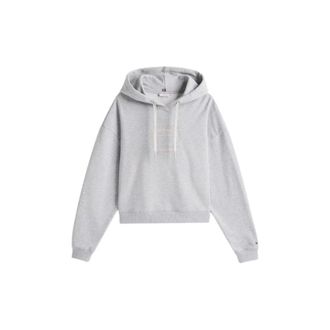 Tommy Hilfiger Flaggenprint Casual Hoodie - - Sweatshirts & Hoodies - Damen - Grau - L
