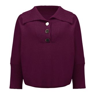 Joseph Ribkoff Pullover mit Knopfleiste - - Knitwear - Damen - Lila - XL