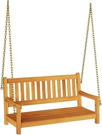 vidaXL Gartenschaukelbank Braun 119 x 35 x 47 cm Massivholz Akazie Vidaxl