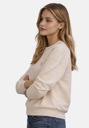 U.S.Polo Association Sweatshirt USKalatine Pullover Rundhals - Baumwollmix Sweater Weicher Rundhalspullover mit Stretch und Logo-Stickerei