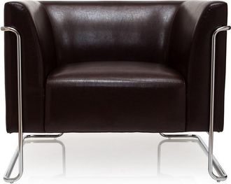 hjh OFFICE Polstersessel Curacao Kunstleder Braun