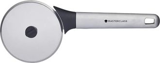 MasterClass MasterClass Pizzaschneider aus Edelstahl, Premium Pizzaroller, Abnehmbares Rad, Rostfrei, Spülmaschinenfest, Pizza Cutter in Grau, 21 cm