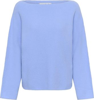 Soaked In Luxury Femme, Pulls, Bleu, Taille: 44 FR Tricot &agrave; col rond