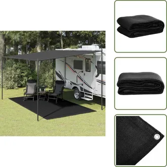vidaXL Zeltteppich 250x450 cm Schwarz - Campingausr&uuml;stung - Zeltausr&uuml;stung - Gartenm&ouml;bel - Gartenaccessoires - Terrassen&uuml;berdachung
