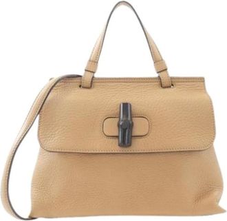 Gucci Sac &agrave; main vintage doccasion - Femme - Pre-owned - Beige - Taille: ONE Size