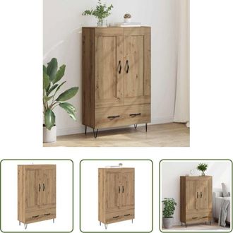 vidaXL Meuble de rangement - Haut Armoire avec tiroir Ch&ecirc;ne artisanal 69,5 x 31 x 115 cm