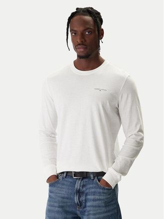 Tommy Jeans Longsleeve Chest Linear DM0DM21594 &Eacute;cru Regular Fit
