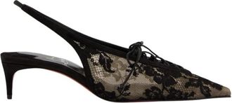 Christian Louboutin Femme, Chaussures, Noir, Taille: 39 EU KM Lace Sling