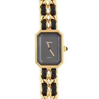 Chanel Montre-bracelet vintage en verre Pre-owned - Femme - Pre-owned - Noir - Taille: ONE Size