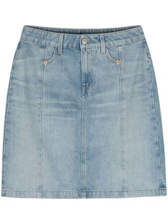 Martine Rose minijupe Narrow en jean - Bleu