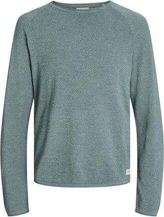 Jack & Jones Jjehill Knit Crew Neck Noos Pull en Tricot, Bleu Goblin/Détails : Twist, S Homme