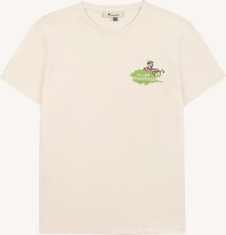 Faguo T-shirt &eacute;cru plant forever coton - ARCY