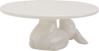 BESTONZON Cupcake Stehen Keramik Hase Kuchen Gericht Kaninchen Dessert Platte Kuchen Display Stand für Home Party