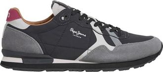 Pepe Jeans London Homme Brit Prints M Sneak, Gris fonc&eacute;, 43 EU