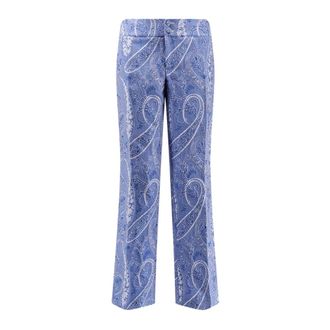 Etro Paisley Weite Hose - - Trousers - Damen - Blau - M