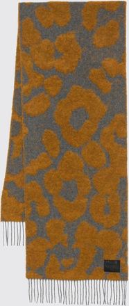 Paul Smith Wollschal mit Animal-Print mit Fransenr&auml;ndern